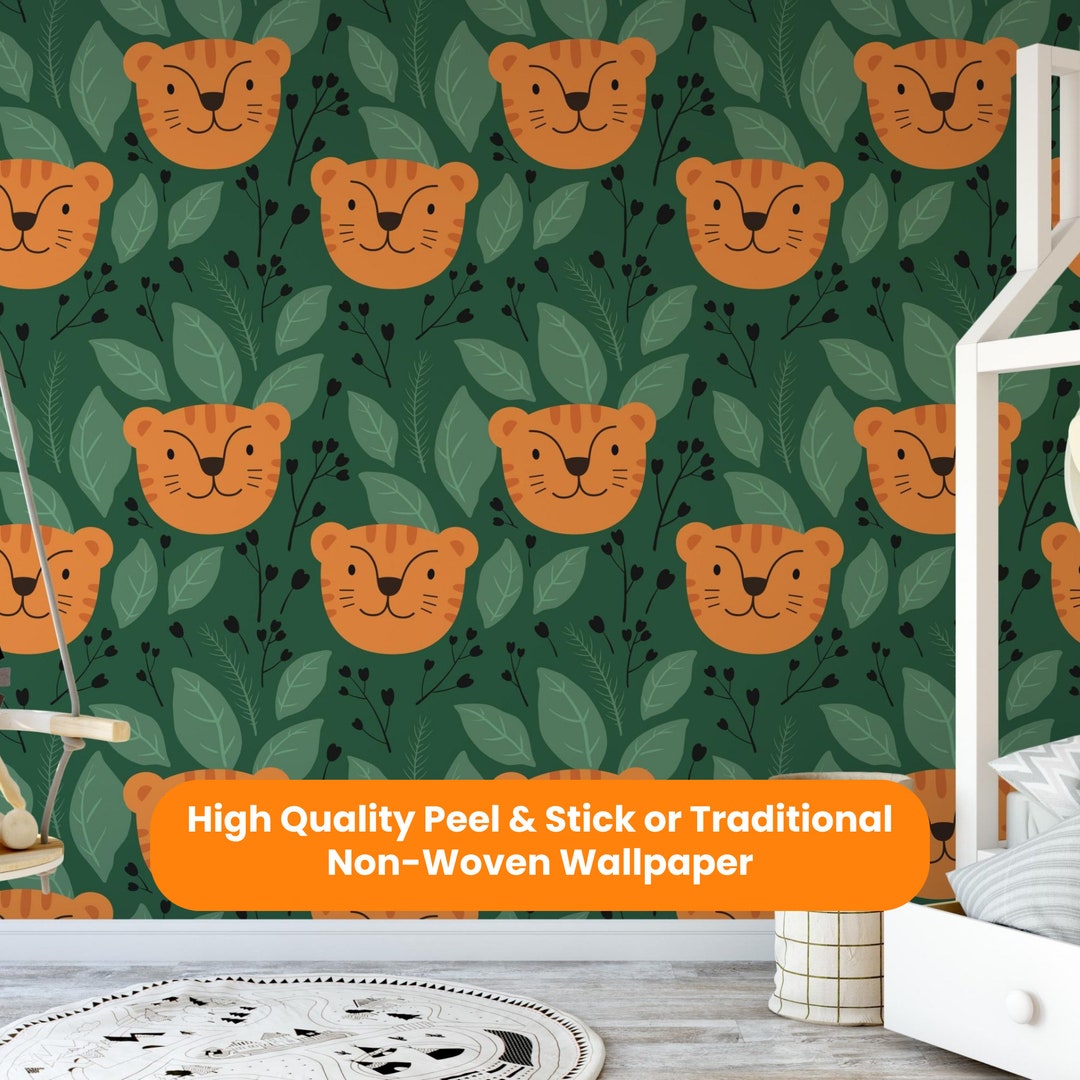 Green Tiger Wallpaper Peel & Stick Removable Self Adhesive or ...