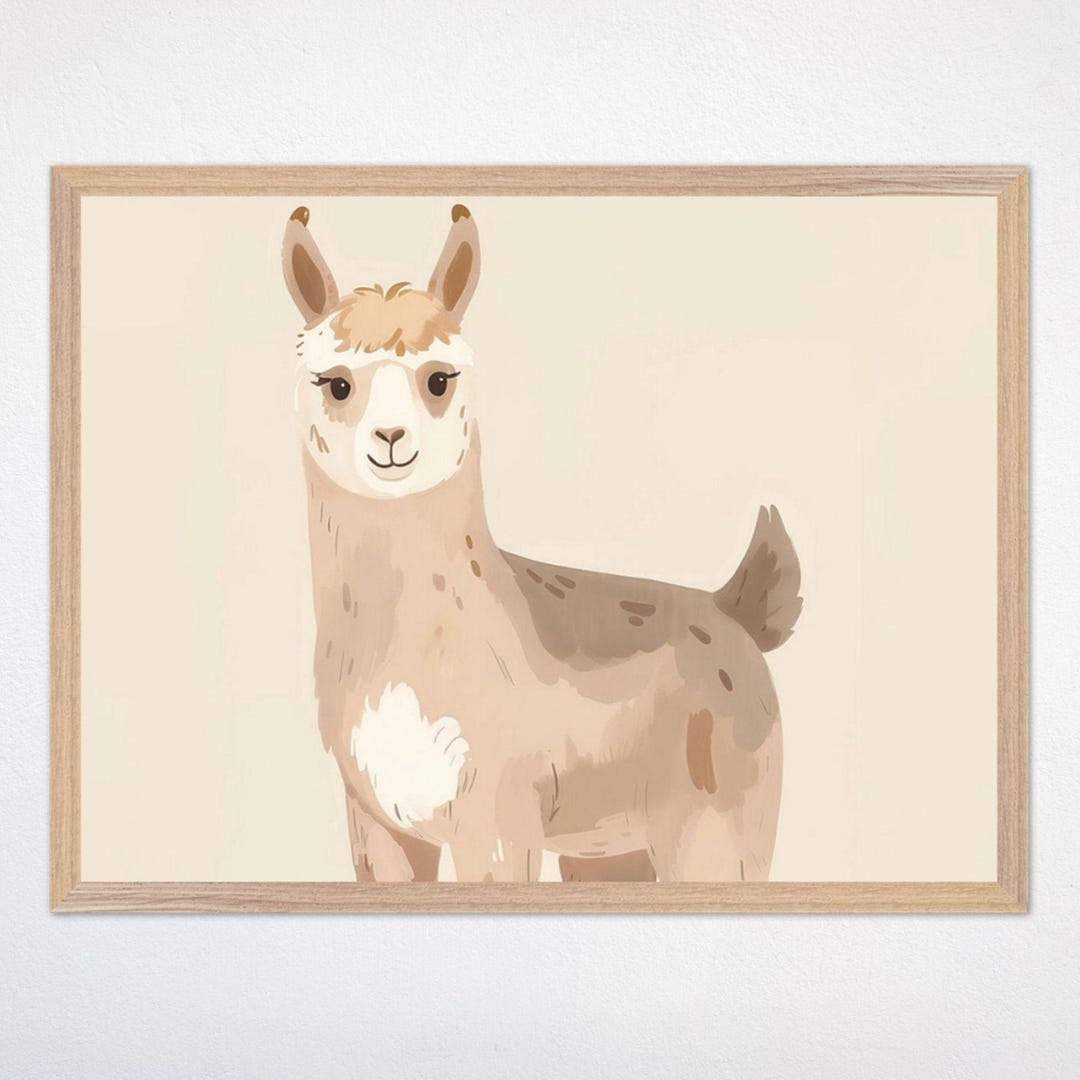 Llama Wall Art for Nursery and Kids Rooms, Llama Wall Decor, Poster for ...