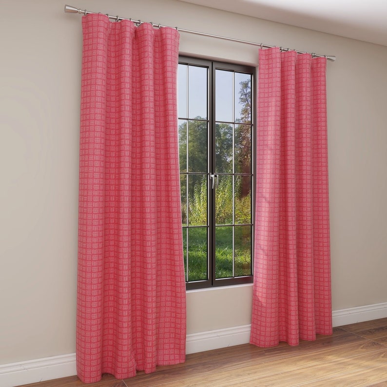 Brave Raspberry Red Curtains for Kids Bohemian Curtain - Etsy