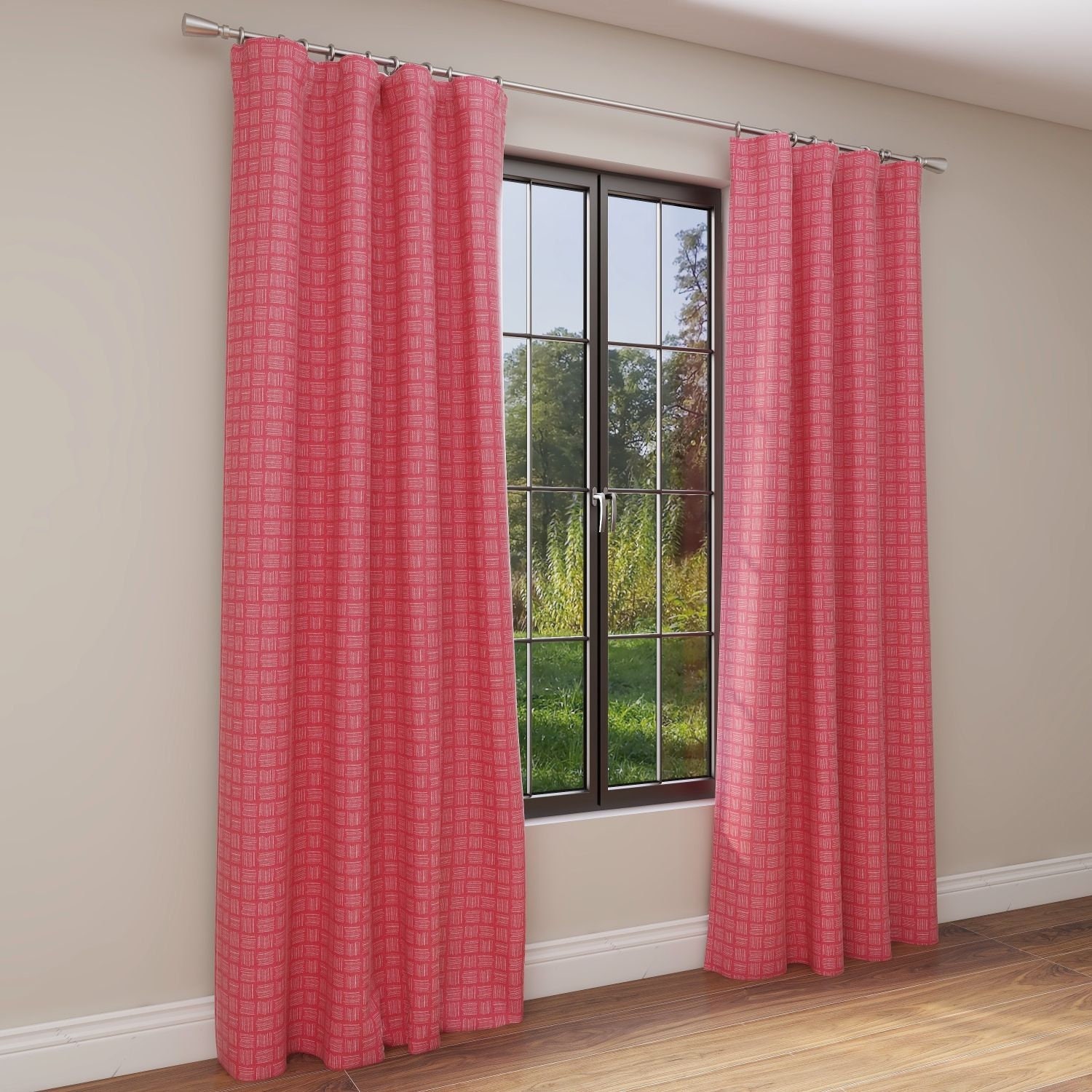 Brave Raspberry Red Curtains for Kids Bohemian Curtain - Etsy