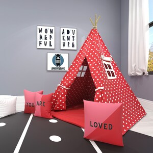 Red White Polka Teepee Kids Teepee, Tipi, High Quality Kids Tent ...