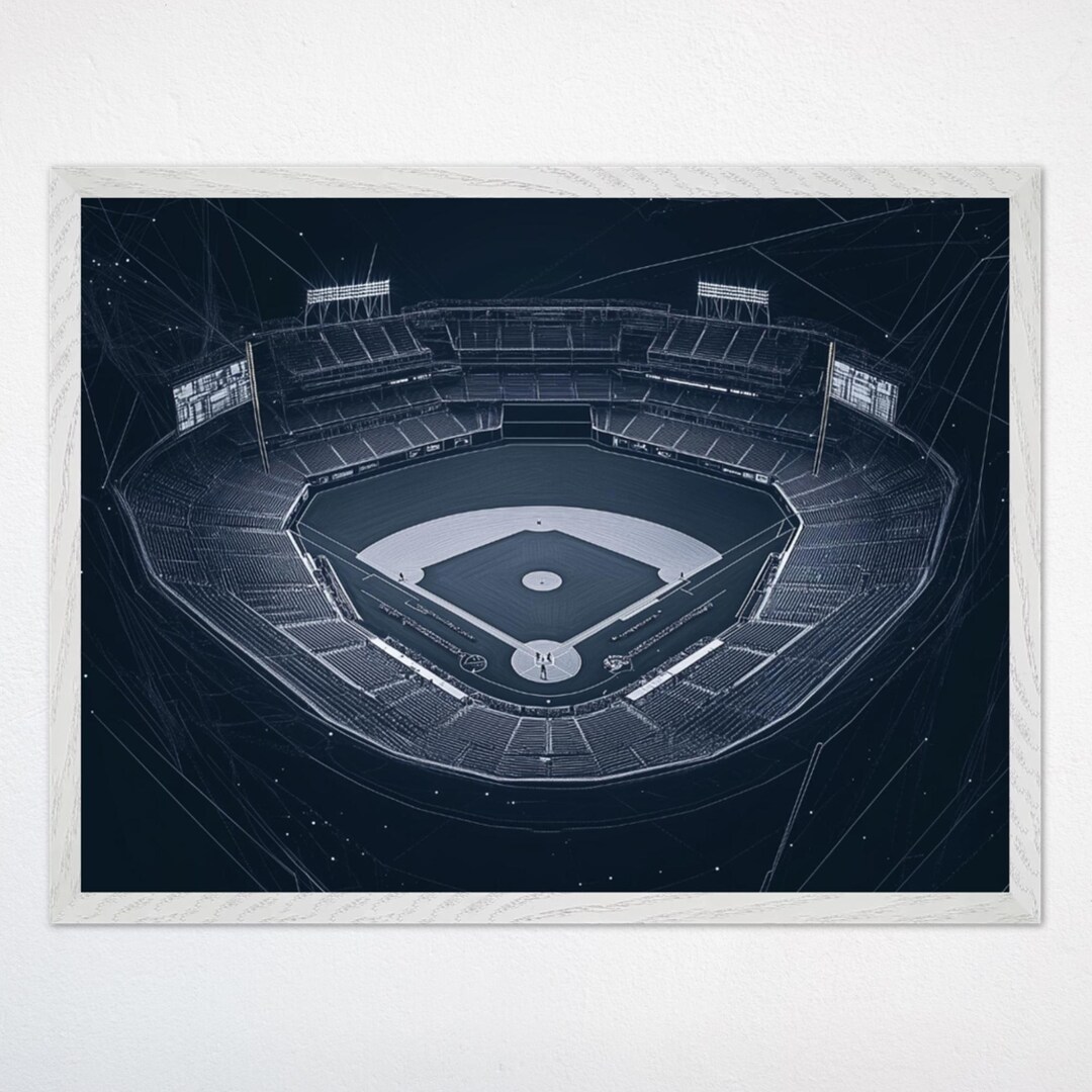 Space Baseball Canvas Art: Galactic Kids Room Decor - Etsy