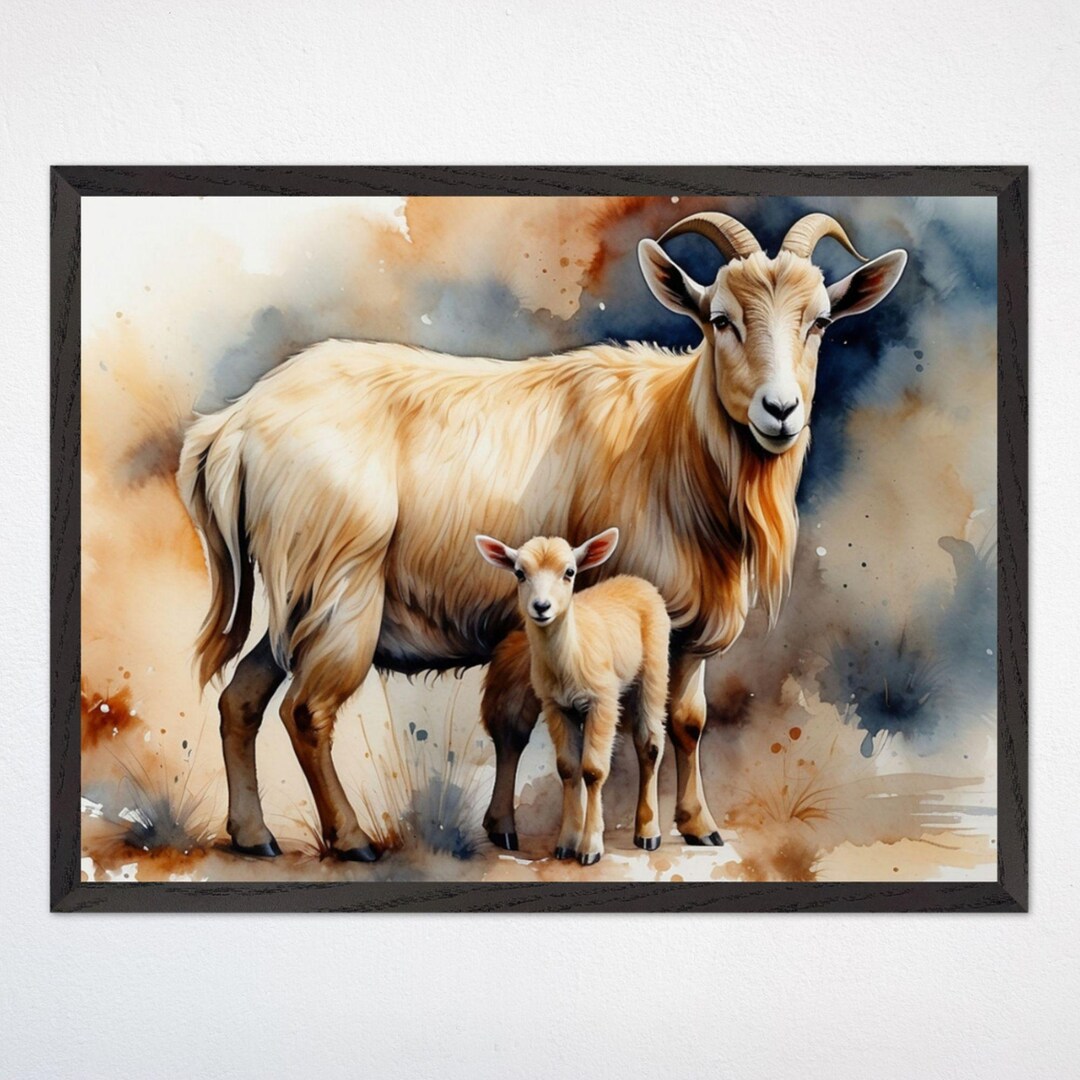 Goat Wall Art for Nursery and Kids Rooms, Goat Wall Decor, Poster for ...