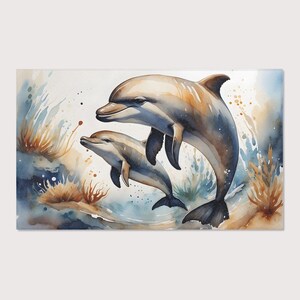 Dolphin Rug for Nursery and Kids Rooms, Ocean Theme Decor, Rug for Kids ...
