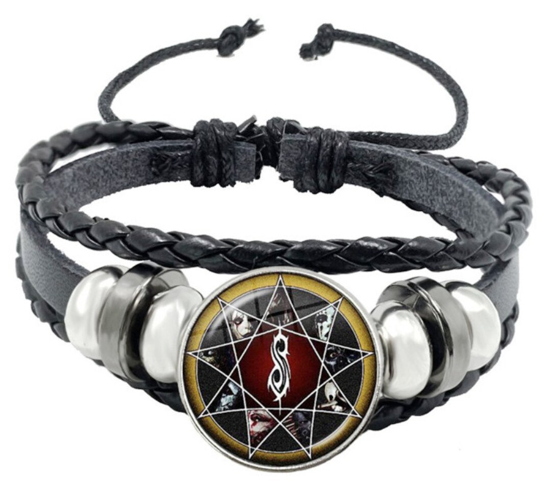 Slipknot Band Adjustable Leather Bracelet. - Etsy