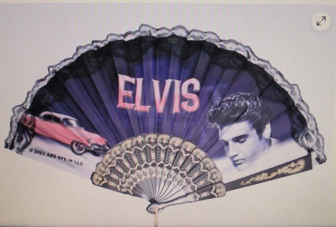 ELVIS PRESLEY Novelty Fan. - Etsy