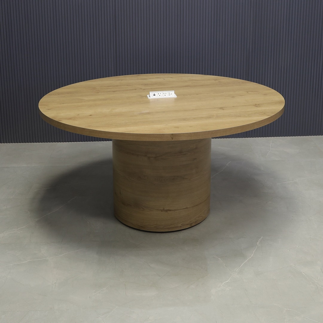 Newton Round Conference Table | Modern Plywood & MDF Base, Optional ...