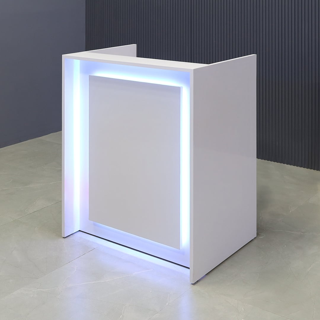 U-shape Reception Desk | Modern Host Counter With LED Lighting - Etsy