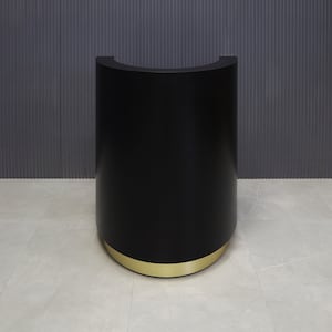 Lima Round Podium & Host Custom Desk | Modern Host Desk, Reception ...
