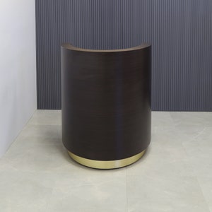 Handmade Lima Round Podium Desk | Custom Restaurant Host Desk - Etsy