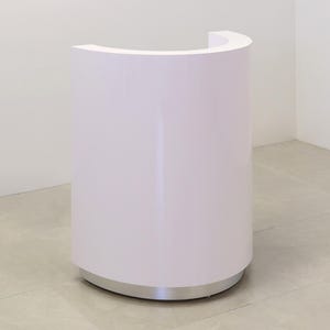 Handmade Lima Round Podium Desk | Custom Restaurant Host Desk - Etsy