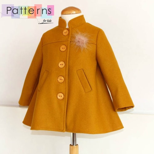 Little Girls COAT Pattern Pdf Children Sewing Patterns - Etsy