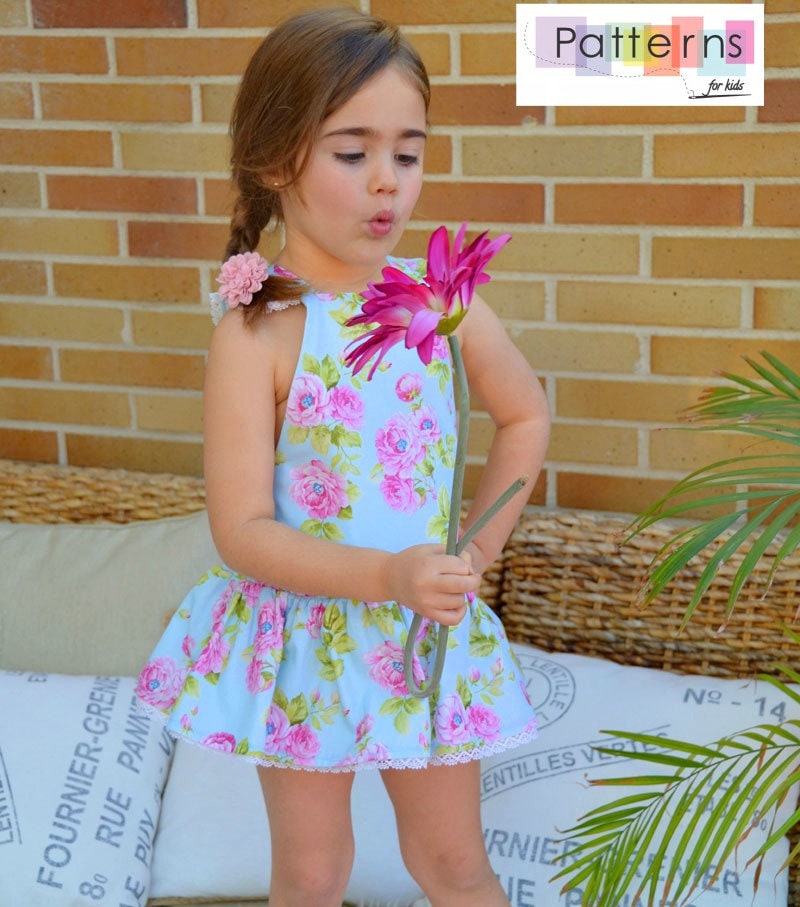SEWING PATTERN PDF Digital Play Suit with Skirt playsuit | Etsy