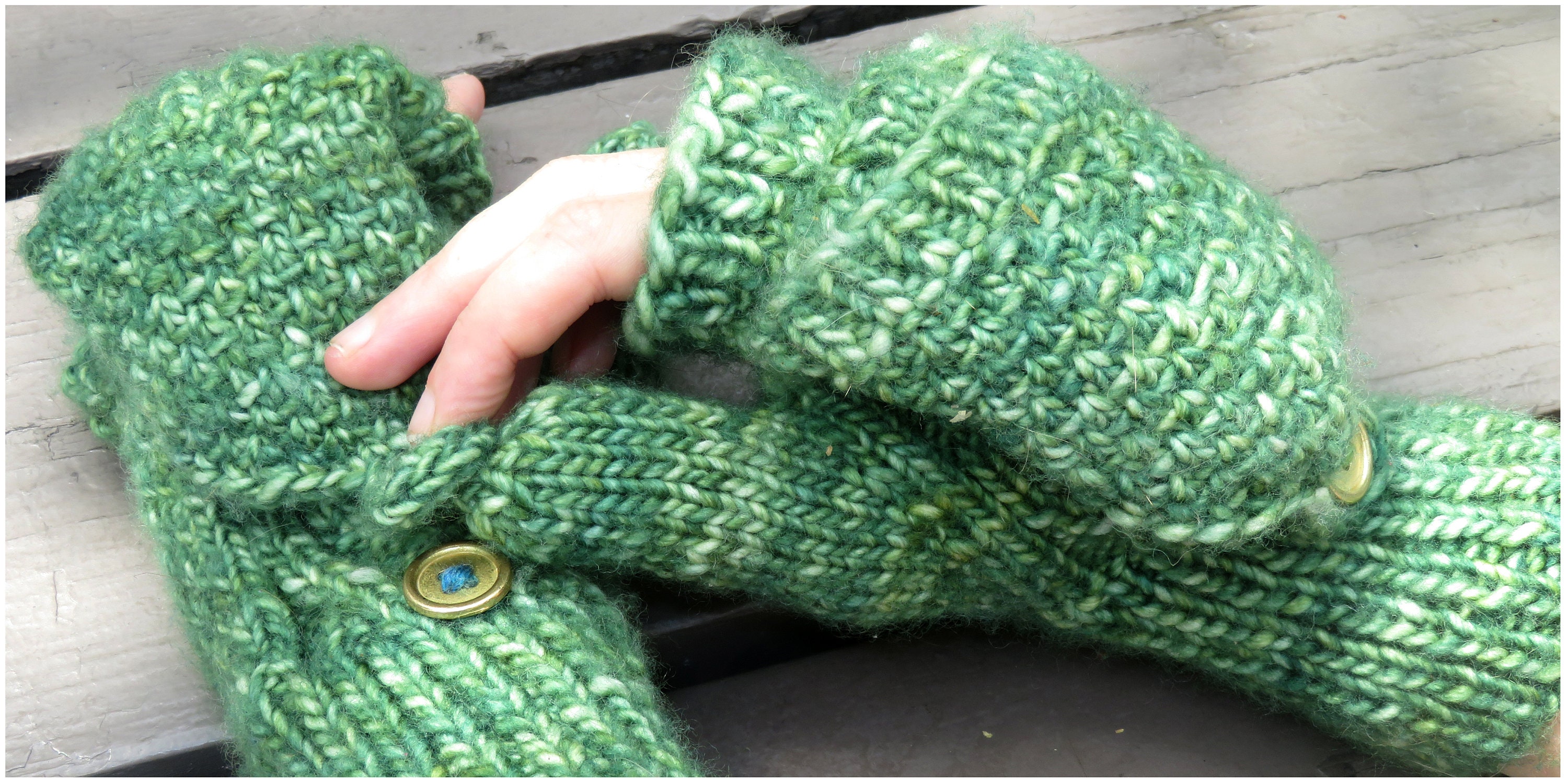 Knitting Pattern: Aran Weight Convertible Mittens -- Instant PDF ...