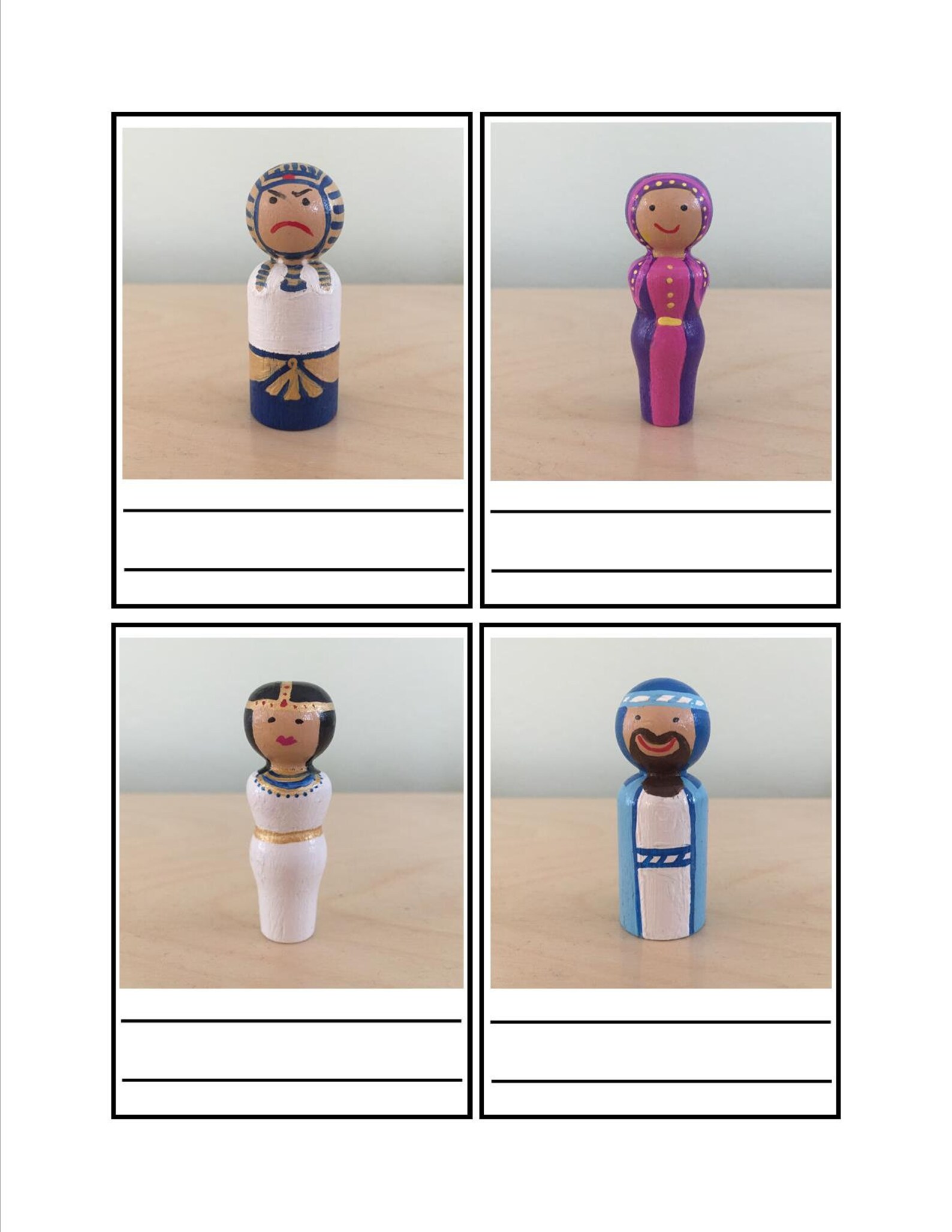 Pesach/passover Characters Hebrew 3 Part Cards - Etsy