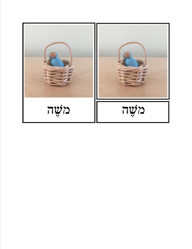 Pesach/passover Characters Hebrew 3 Part Cards - Etsy