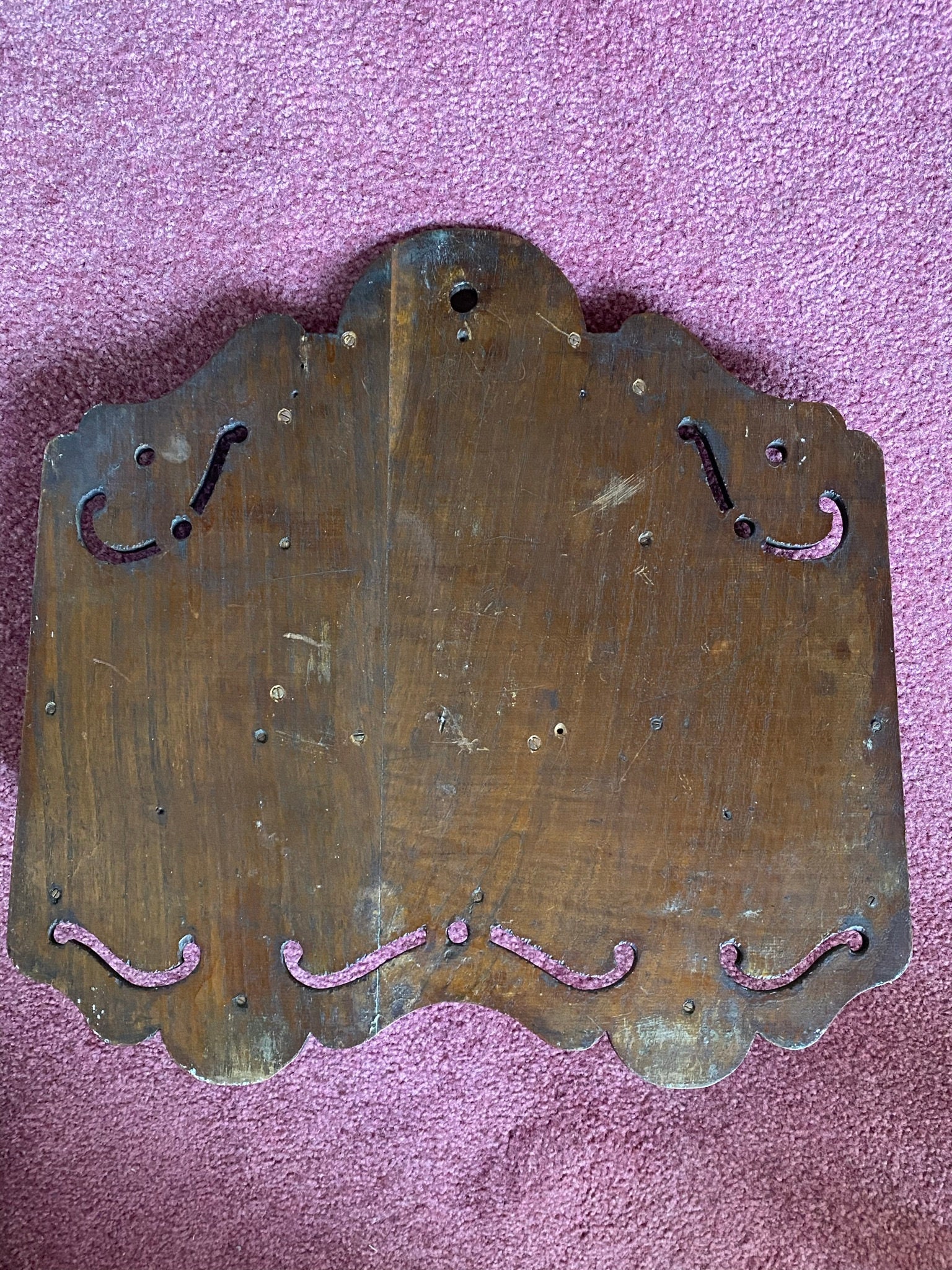 Antique Dark Oak Wall Mirror With Shelf and Two Cubbies - Etsy