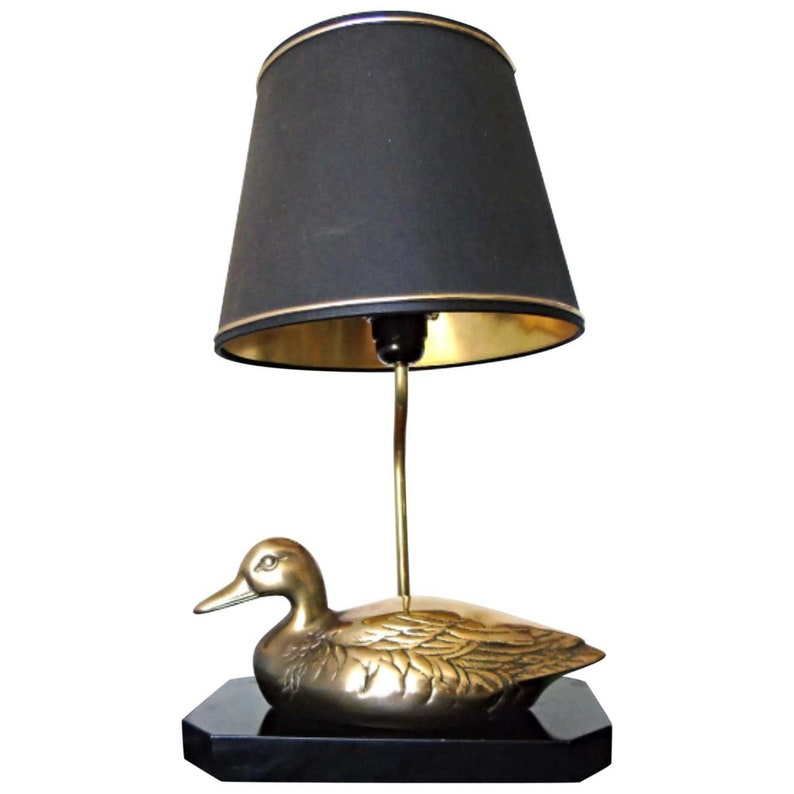 Lighting Home & Living Vintage Brass Duck LAmp Duck Table Lamp Lamps ...