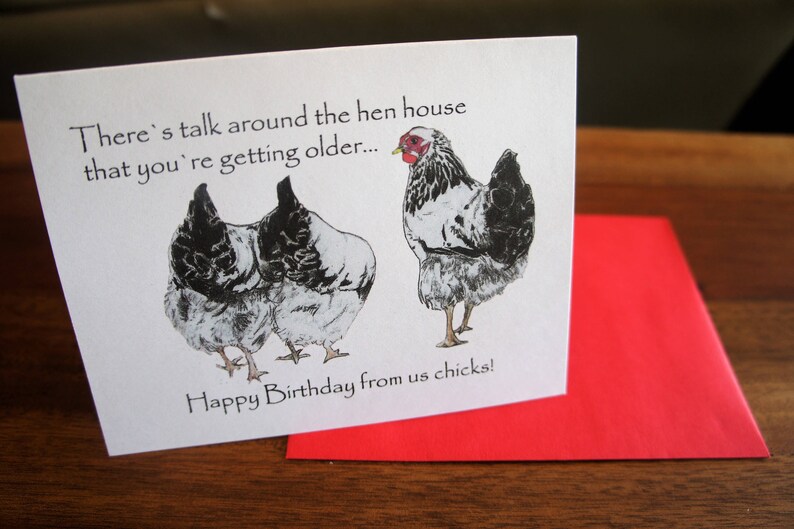 Funny Birthday Cards Chicken Greeting Cards Birthday From - Etsy