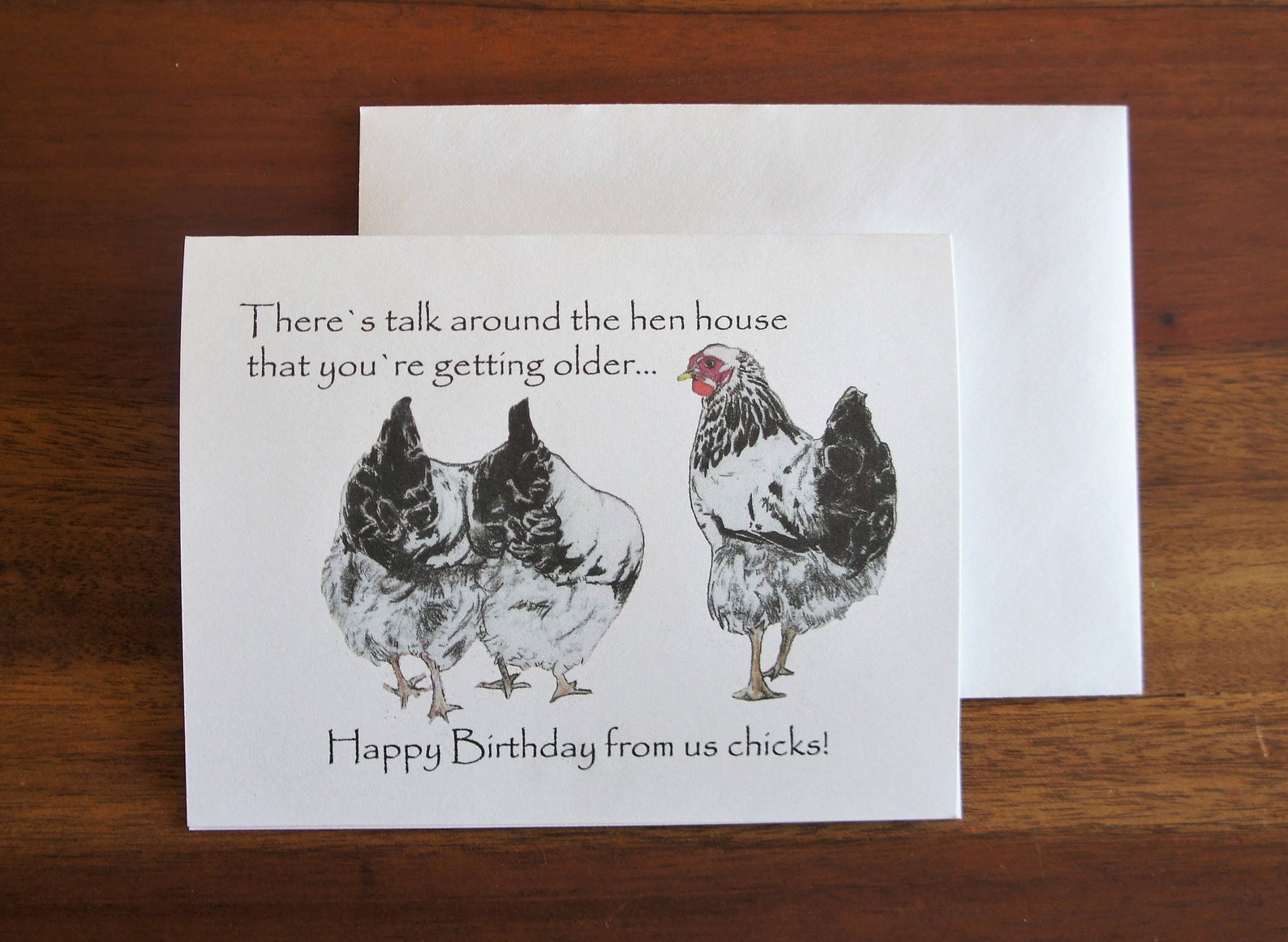 Funny Birthday Cards Chicken Greeting Cards Birthday From - Etsy