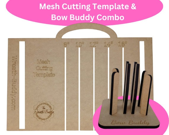 COMBO - Deco Mesh Cutting Template Combo & Bow Buddy | Bow Maker | Bow ...
