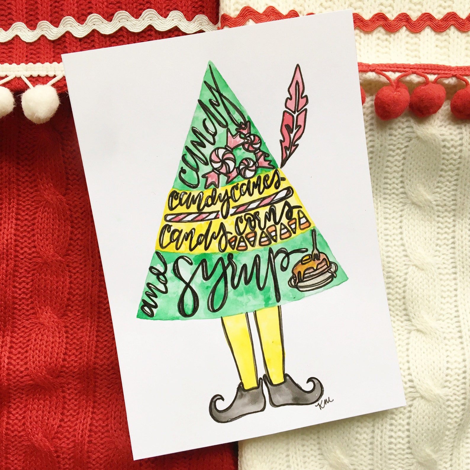 Buddy The Elf Four Food Groups Candy Print Etsy de