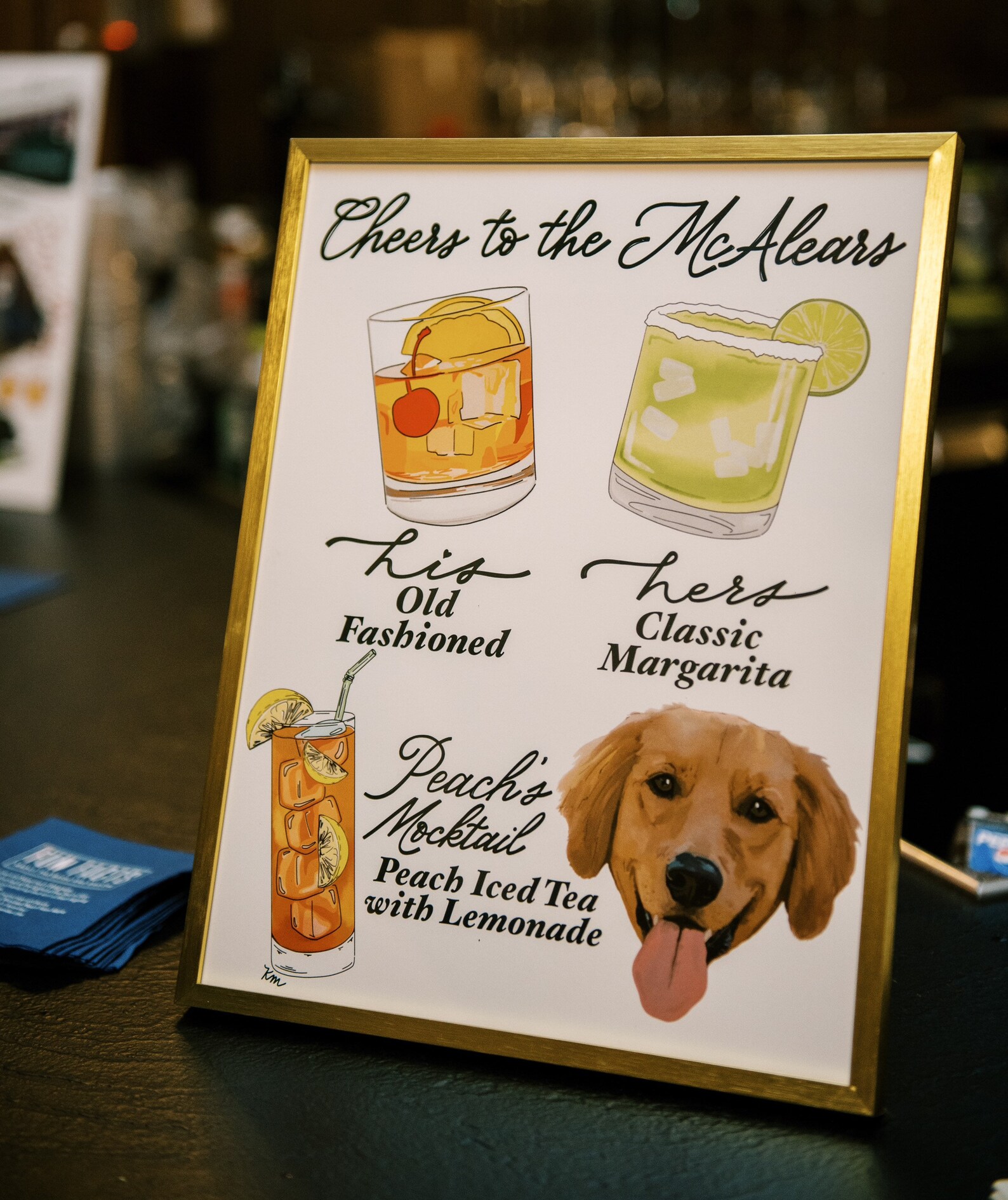 Custom Signature Pet Wedding Cocktail Signature Drink Bar - Etsy