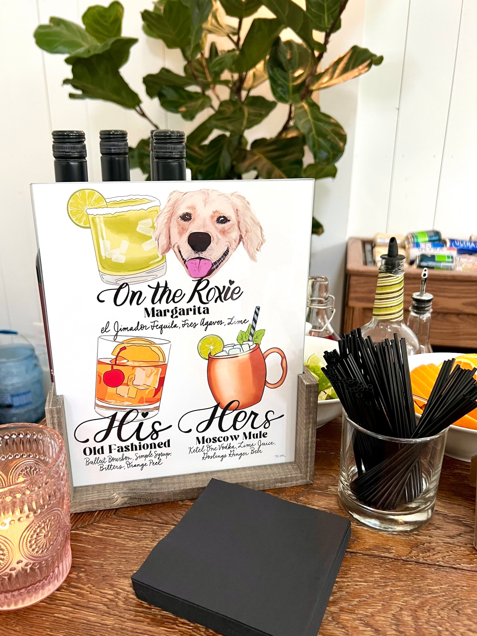 Custom Signature Pet Wedding Cocktail Signature Drink Bar - Etsy