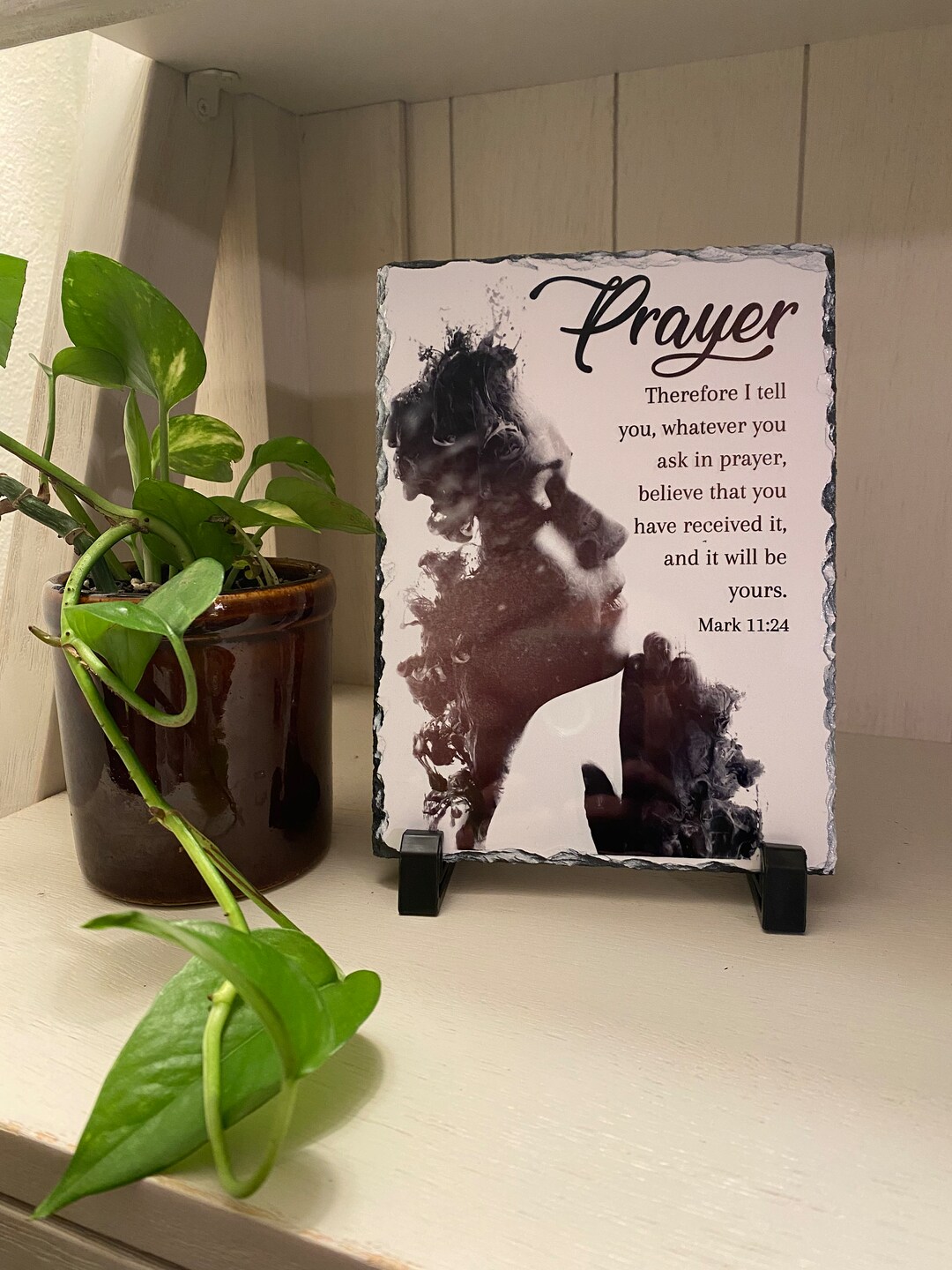 Photo Slate- Religious Prayer on Slat- Home Decor- Stone Slate ...
