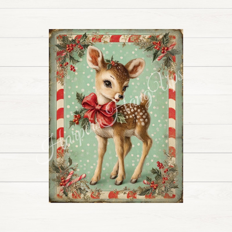 Winter Fawn Wreath Sign - Etsy