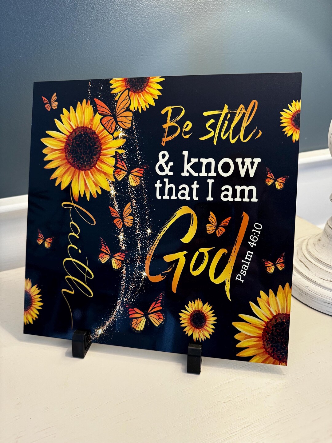 Be Still and Know I Am God Sign, Religious Metal Sign, Home Decor ...