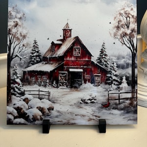 Barn Sign, Winter Barn Sign, Holiday Barn Decor, Wreath Attatchment ...