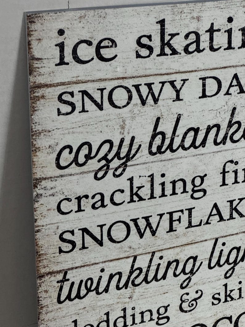 Rustic Winter Metal Sign, Winter Decor, Farmhouse Christmas Wall Art ...
