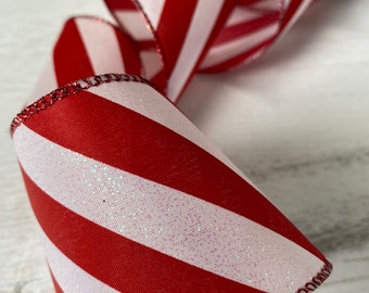 Candy Cane Ribbon - Etsy