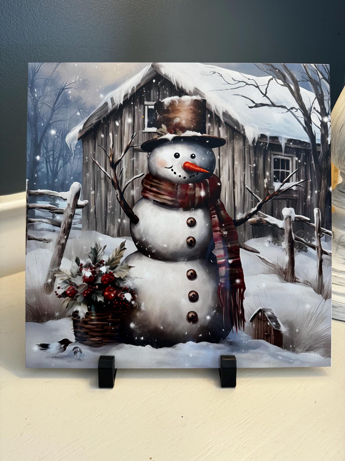 Rustic Snowman Metal Sign, Snowman Sign, Winter Sign, Wreath Attachment ...