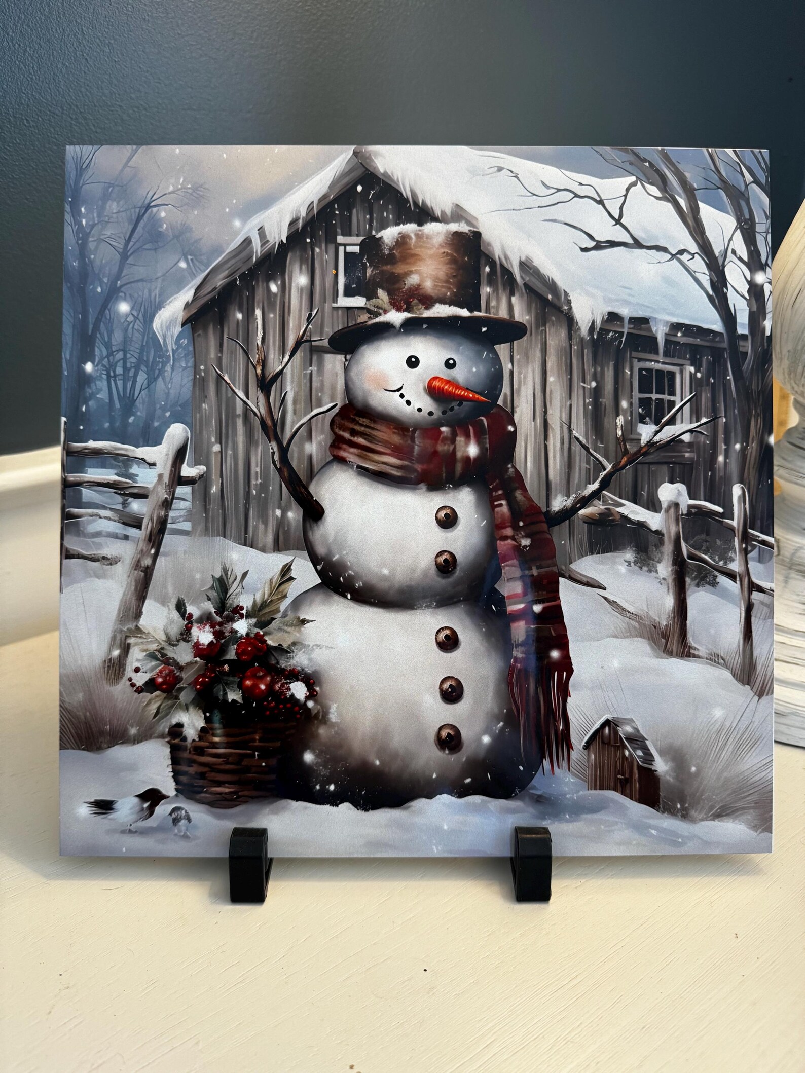 Rustic Snowman Metal Sign, Snowman Sign, Winter Sign, Wreath Attachment ...