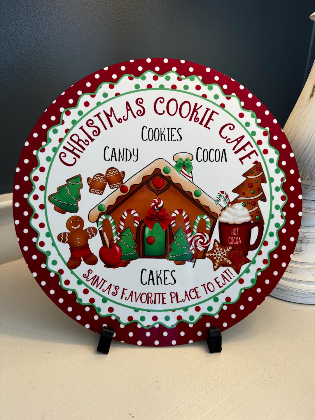 Gingerbread House Sign, Gingerbread Wreath Attachment, Merry Christmas ...