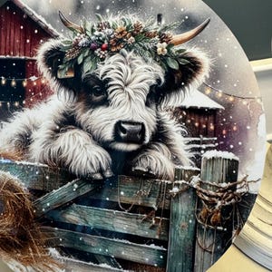 Cow Sign, Country Christmas Cow Sign, Farmhouse Christmas Decor, Sign ...