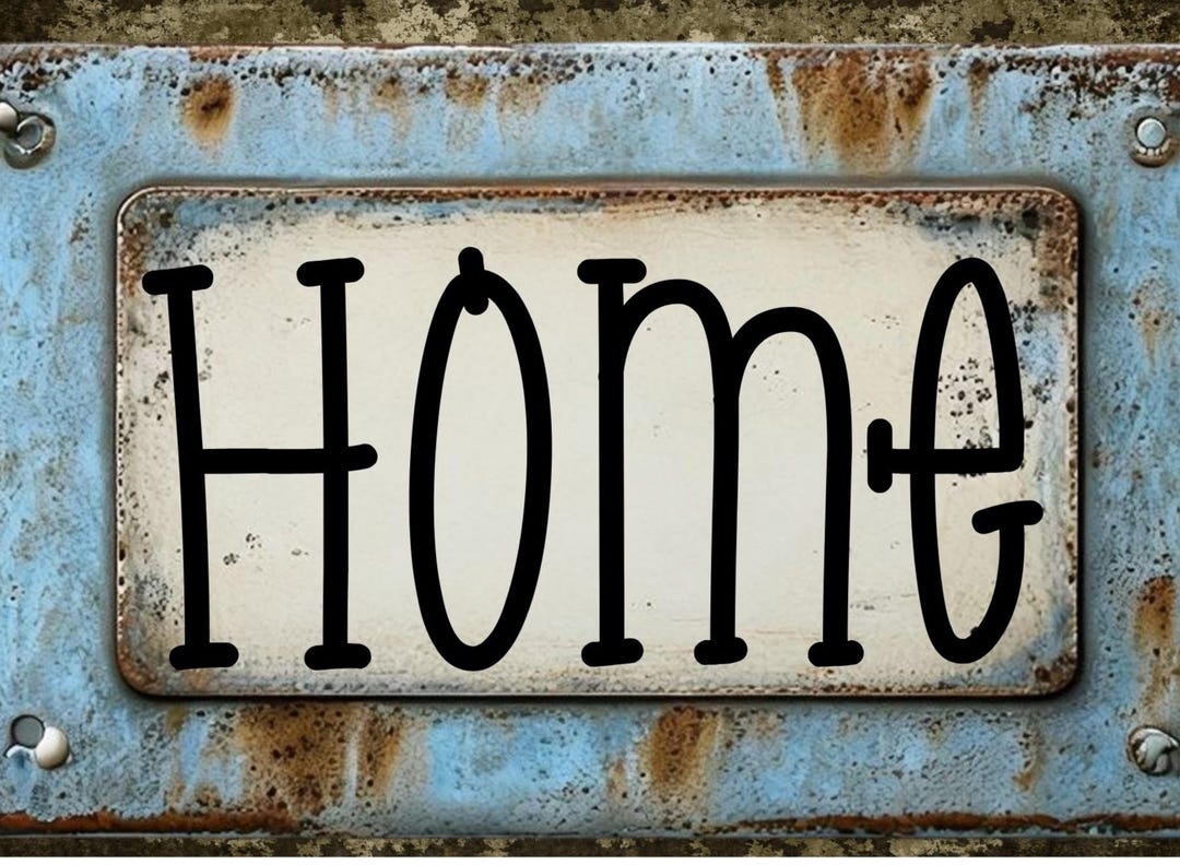6 X 12 Inch Metal Sign, Home Sign, Rustic “HOME” Metal Sign, Farmhouse ...