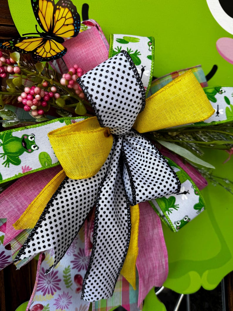 Frog Door Hanger, Frog Wreath for Front Door, Spring Door Hanger, - Etsy
