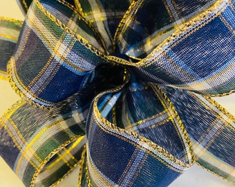Gold Plaid Ribbon - Etsy