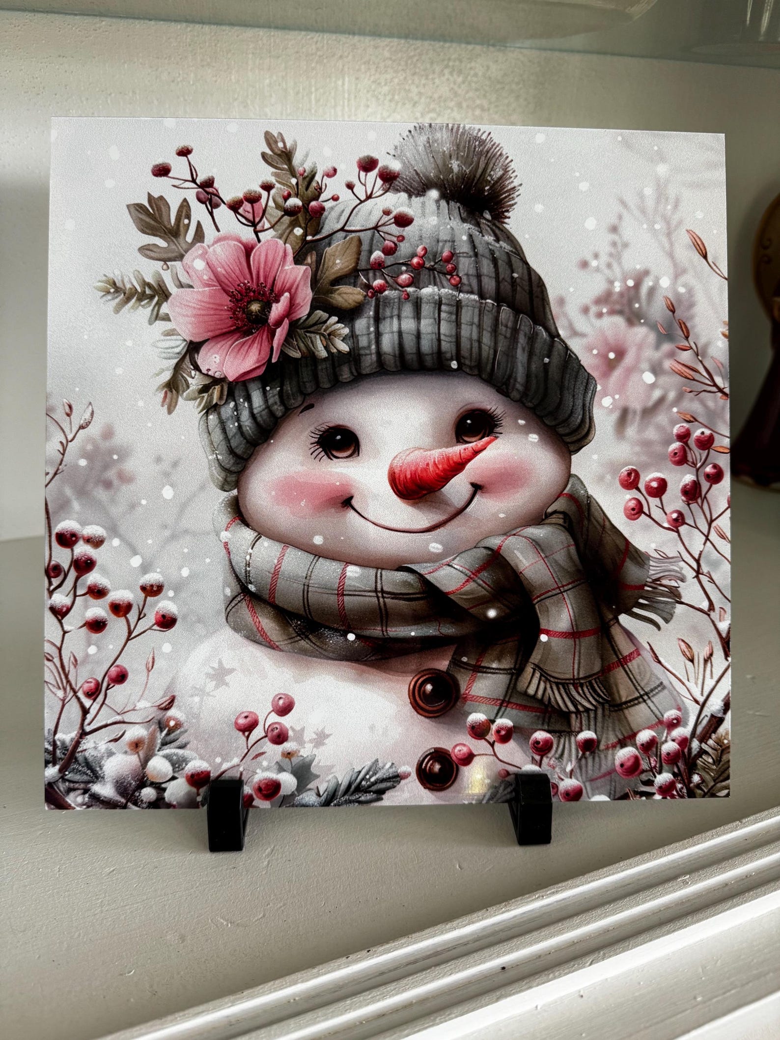 Adorable Winter Snowman Metal Sign – Rustic Christmas Decor – Holiday ...