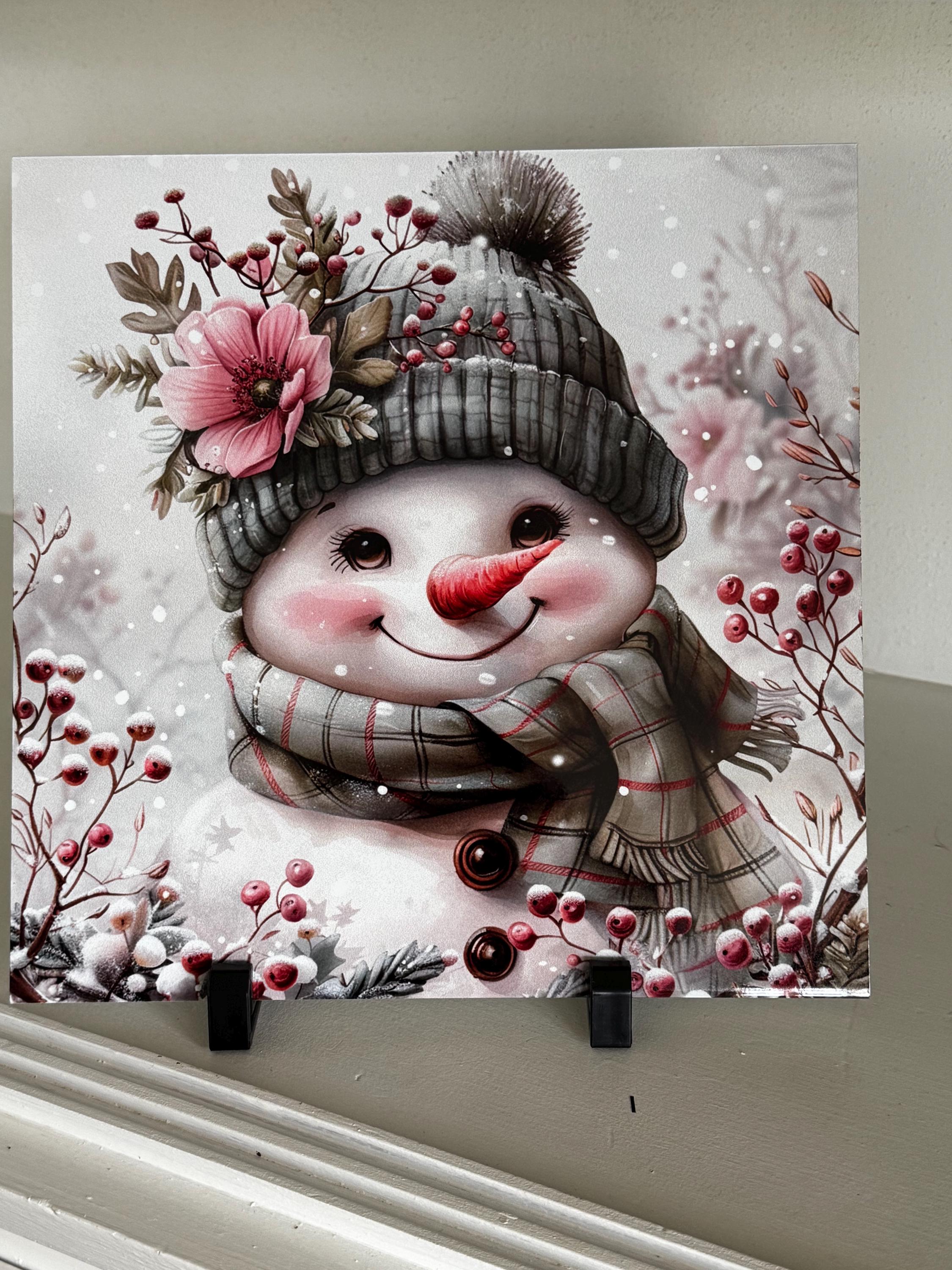 Adorable Winter Snowman Metal Sign – Rustic Christmas Decor – Holiday ...