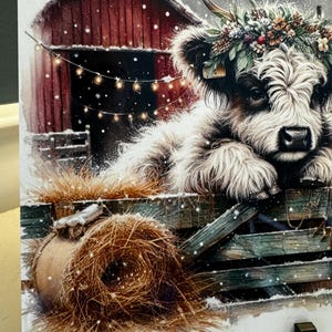 Cow Sign, Country Christmas Cow Sign, Farmhouse Christmas Decor, Sign ...