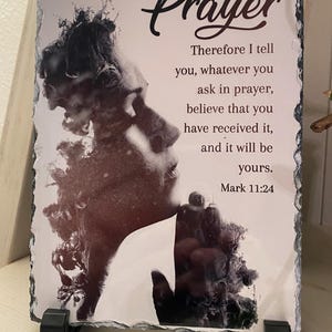Photo Slate- Religious Prayer on Slat- Home Decor- Stone Slate ...