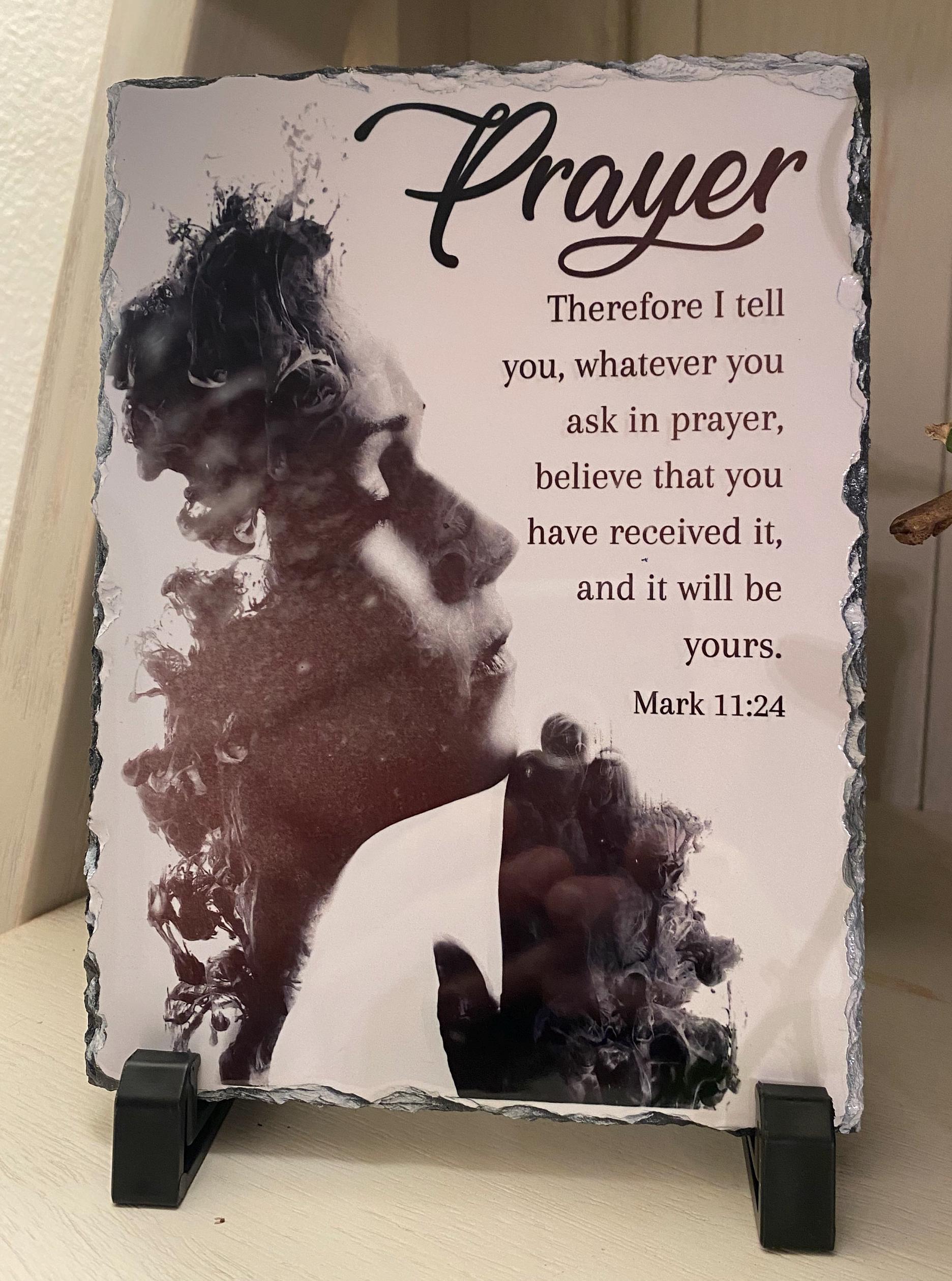 Photo Slate- Religious Prayer on Slat- Home Decor- Stone Slate ...