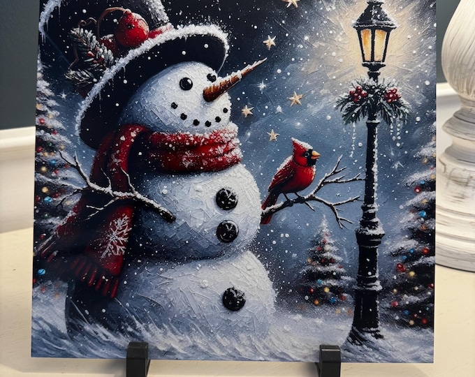 Vintage Snowman Getting Mail Christmas Wreath Sign, Buffalo Check ...