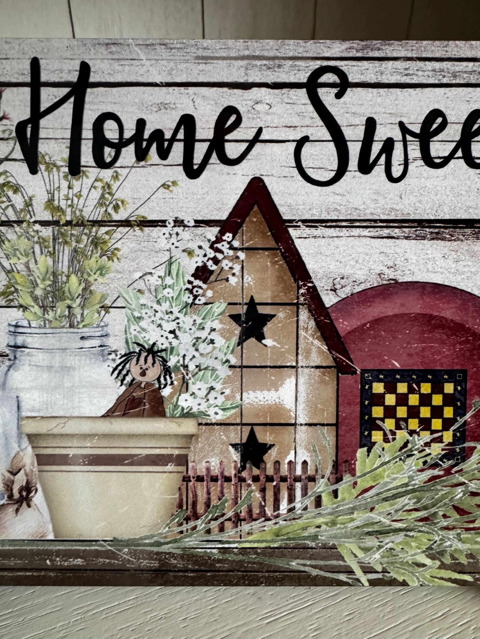 Home Sweet Home Primitive Metal Sign 6x12 – Rustic Farmhouse Decor With ...