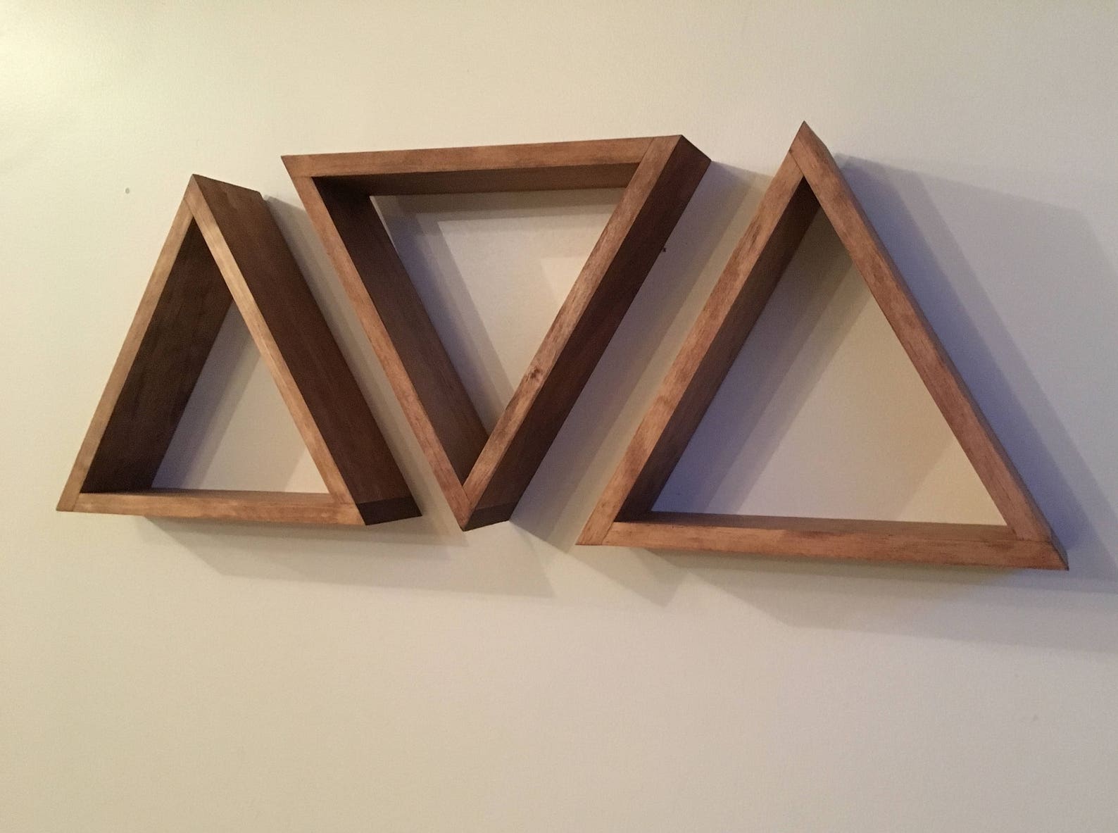 SET OF Three Floating Triangle Shelf Floating Triangle - Etsy