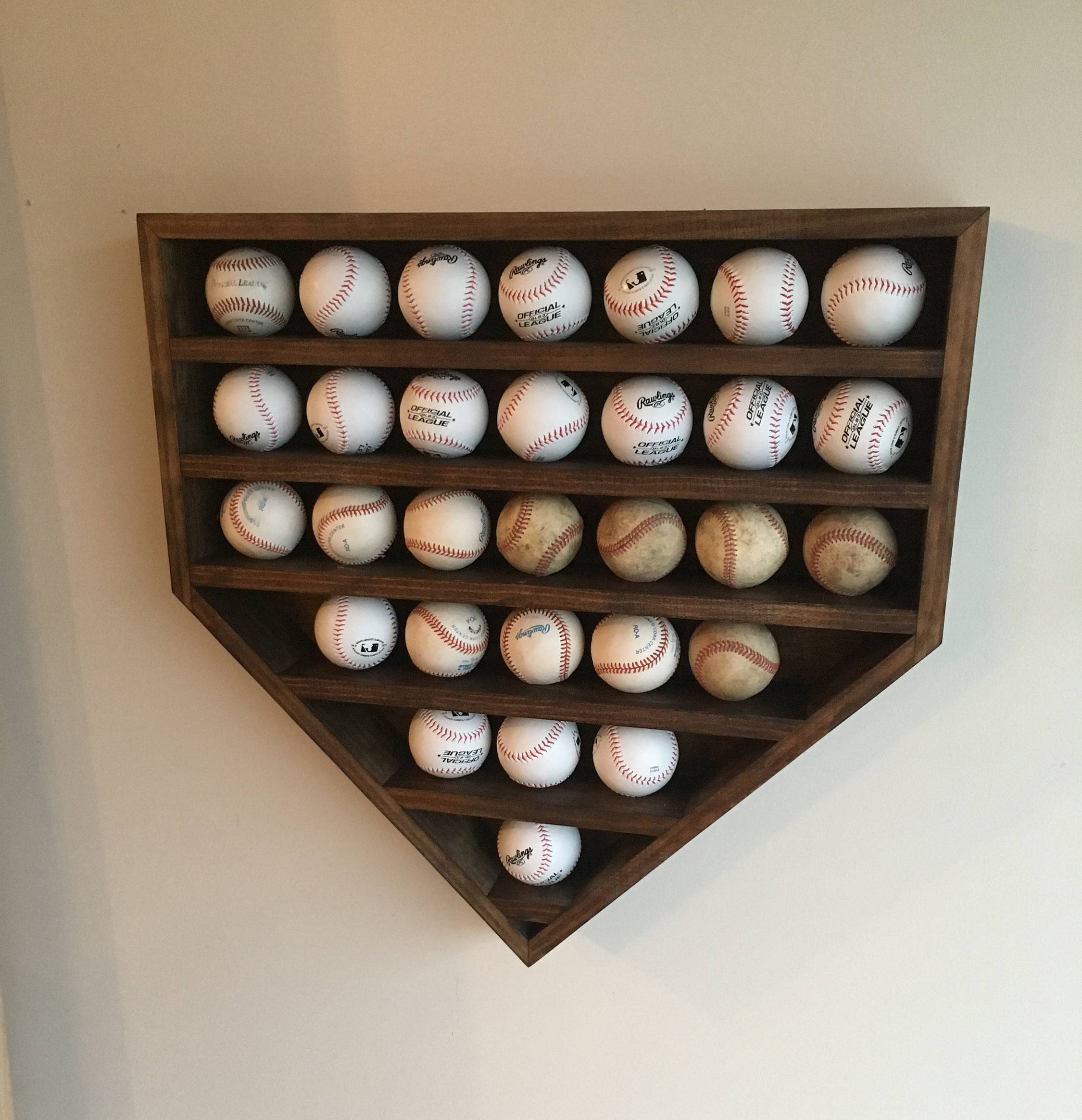 Large Baseball Display Shelf Holds 30 Baseballs Baseball | Etsy